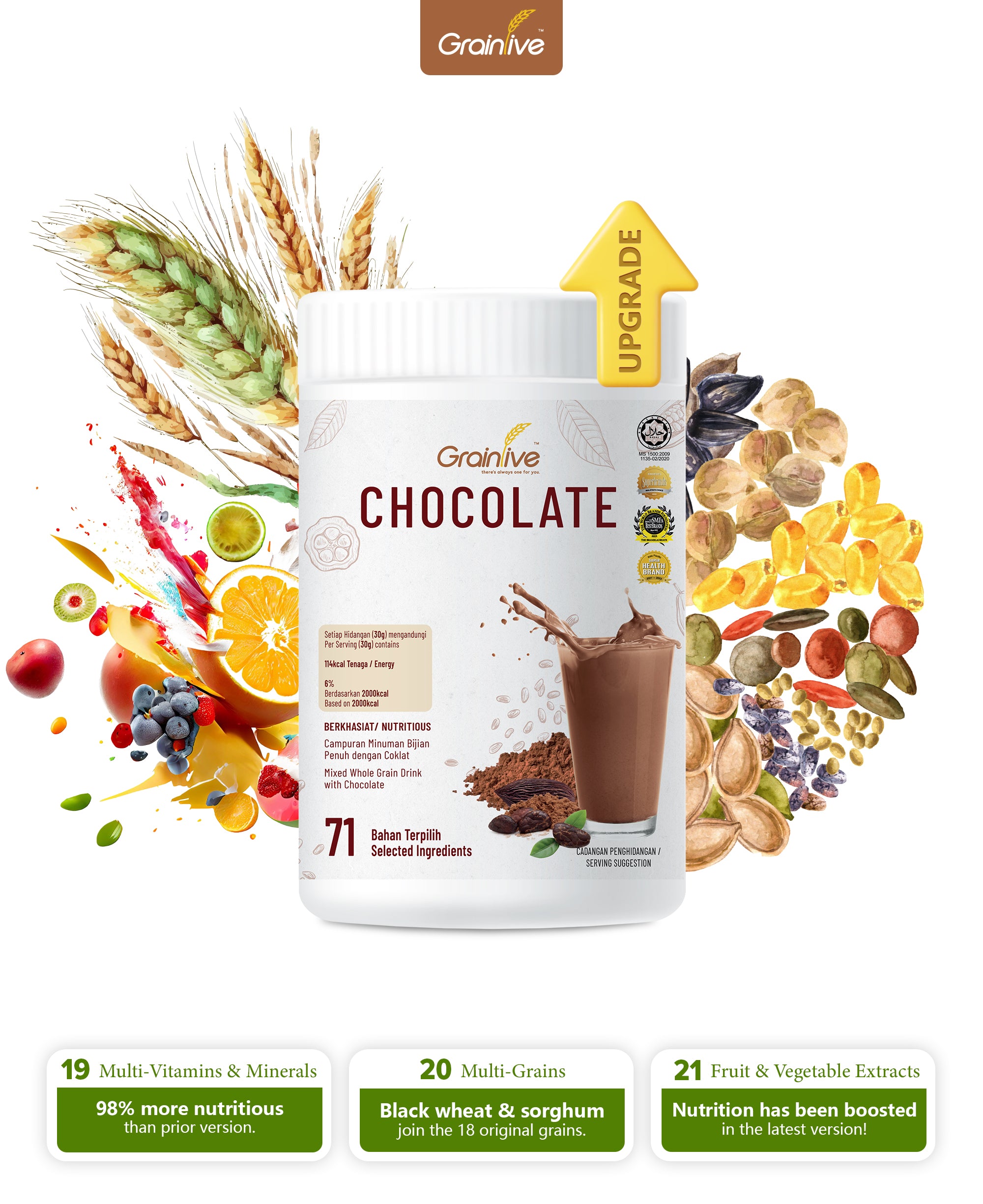 Grainlive Chocolate Nutrition Meal Replacement - Delicious and ...