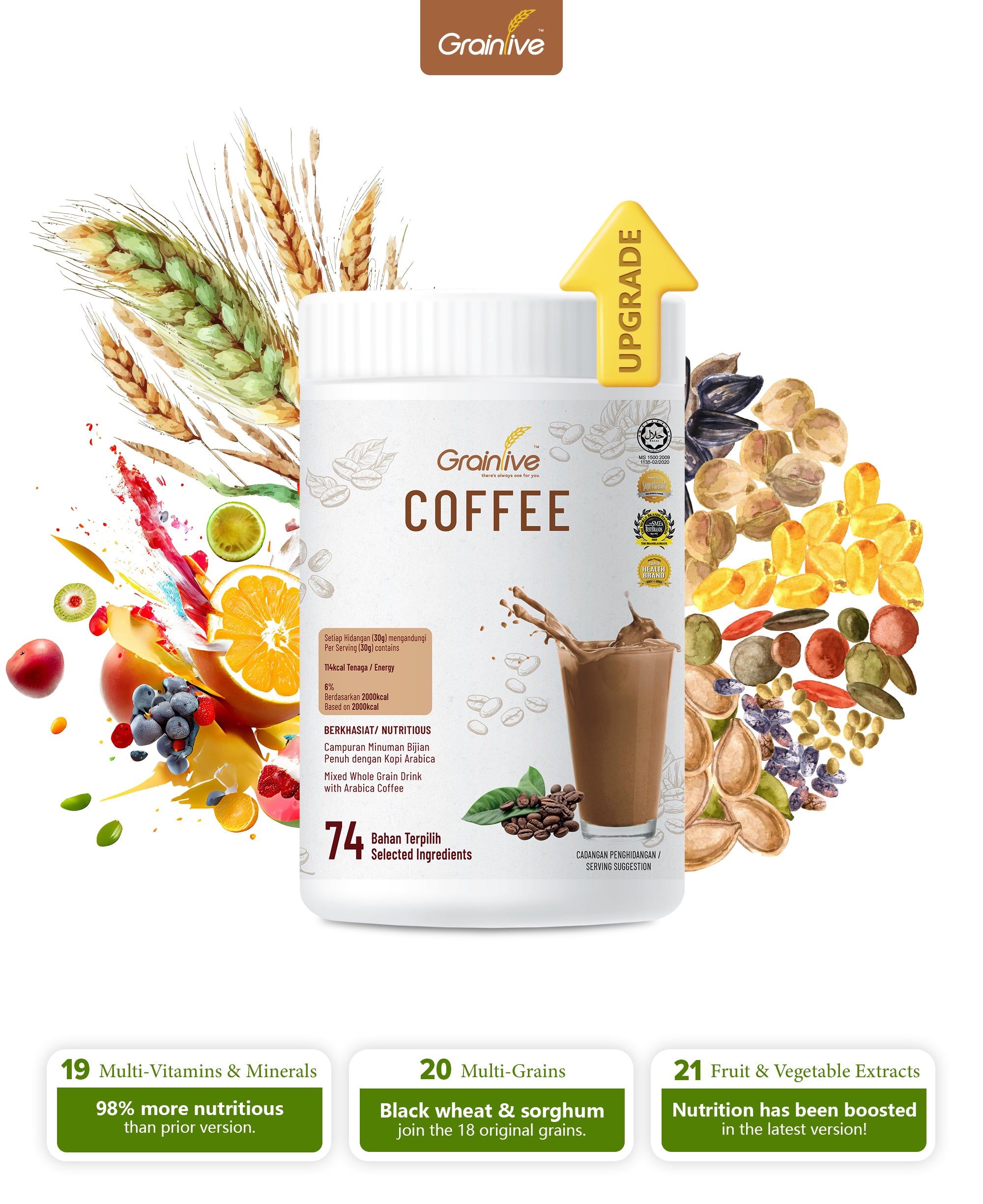 Get Your Daily Nutrition with Grainlive Coffee Meal Replacement